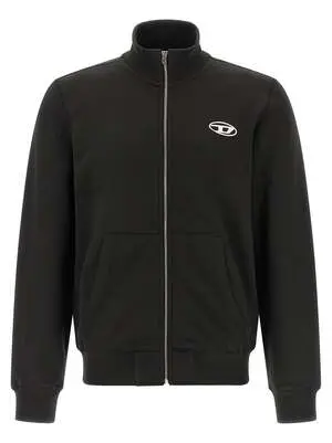 DIESEL® S-ginn-zip-iod' Sweatshirt - Black