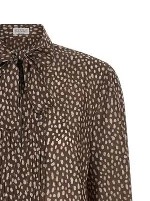 Brunello Cucinelli Lavallière Collar Shirt