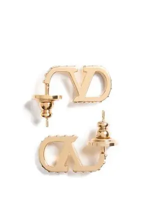 Valentino Garavani Vlogo Signature Strass Earrings - Multicolor
