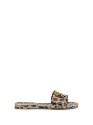 Dolce & Gabbana Rubber Sandals With Leopard Print