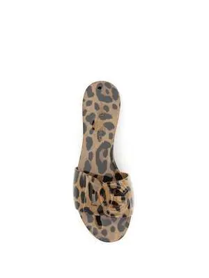 Dolce & Gabbana Rubber Sandals With Leopard Print