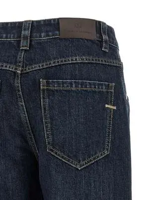 Brunello Cucinelli Shiny Bartack' Jeans