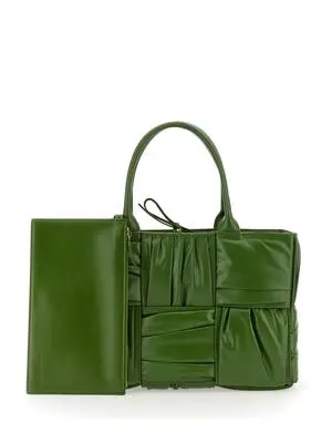 Bottega Veneta Leather Small Bow Tote Bag - Green