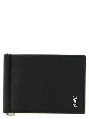 Saint Laurent Tiny Cassandre' Card Holder - Black