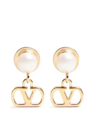 Valentino Garavani Vlogo Signature Pearl Earrings - Multicolor
