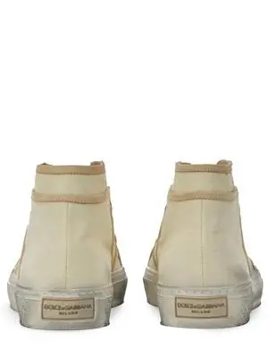 Dolce & Gabbana Mid Top Sneakers - Cream