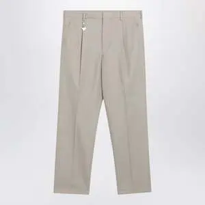 Prada Sand-colored Cotton Trousers - Cream