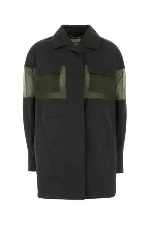 Fendi Olive Cotton Blend Jacket - Green