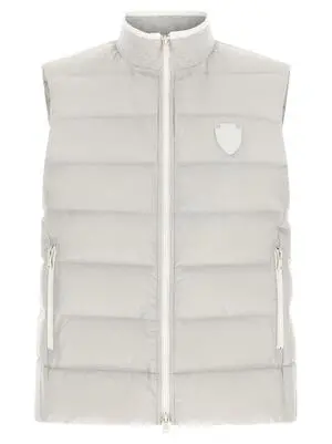 Brunello Cucinelli Heraldic Patch Vest - Gray