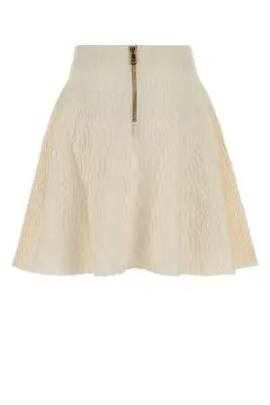 Balmain Ivory Knit Skirt