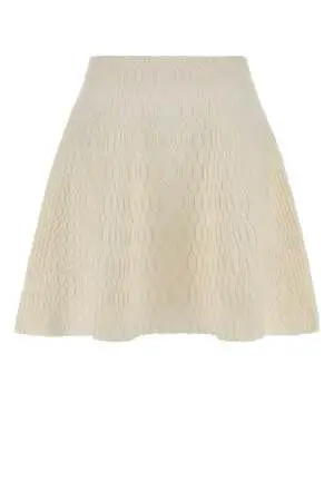 Balmain Ivory Knit Skirt - White