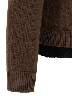 JW Anderson Contrast Layered Cardigan - Brown