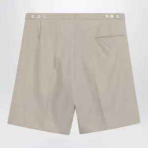 Prada Cotton Bermuda Shorts - Cream