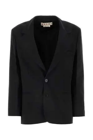 Marni Polyester Stretch Blazer - Black