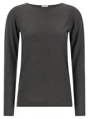 BRUNELLO CUCINELLI Metallic Knit Pullover