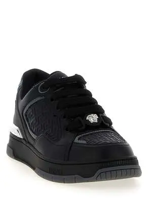 Versace Biggie Basket Leather Sneakers