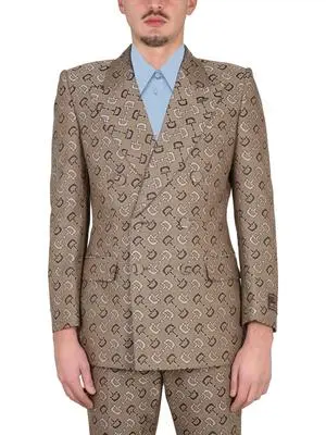 Gucci Maxi Clamp Pattern Cotton Jacket