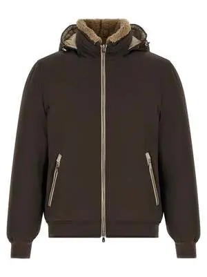 Brunello Cucinelli Detachable Hood Down Jacket - Brown
