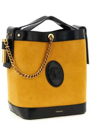 Versace Pivot' Small Bucket Bag - Yellow