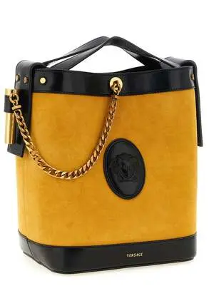 Versace Pivot Bucket Bag - Yellow