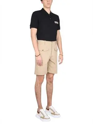 Alexander McQueen Cargo Bermuda Shorts - Cream