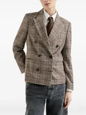 Brunello Cucinelli Wool Double-breasted Jacket - Multicolor