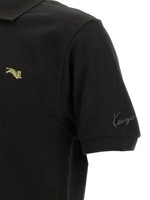 Kenzo Happy Tiger' Polo Shirt - Black
