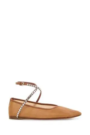 Amina Muaddi Mesh Ane Ballerinas