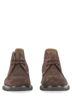 Alexander McQueen Suede Lace Up Boots - Brown