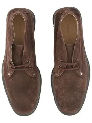 Alexander McQueen Suede Lace Up Boots - Brown