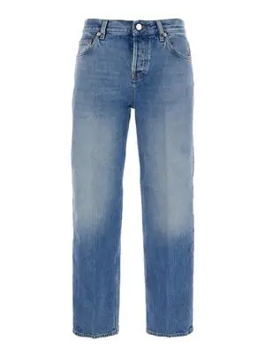 Gucci Denim Jeans With Logo Patch - Multicolor