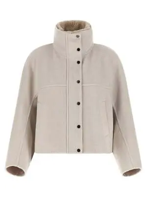 Brunello Cucinelli Cropped Coat - Gray