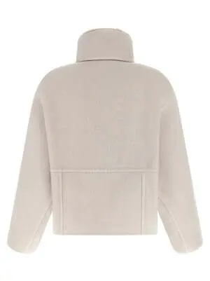 Brunello Cucinelli Virgin Wool & Cashmere Blend Cropped Coat - Gray