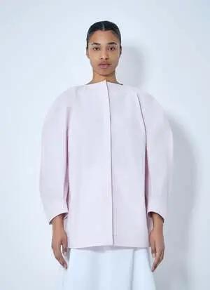 Jacquemus Structured Cotton Poplin Blouse - Pink