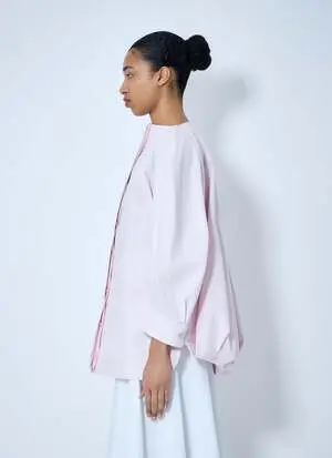 Jacquemus Structured Cotton Poplin Blouse - Pink