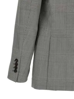 Brunello Cucinelli Prince Of Wales Blazer - Gray