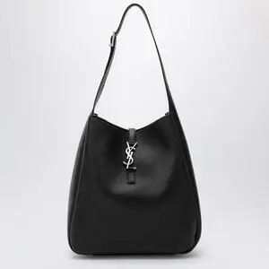 Saint Laurent Large Le 5 Ã  7 Bag In Hammered Calfskin - Black