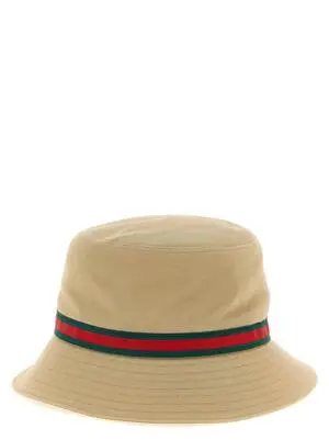 Gucci Web Tape Bucket Hat - Cream