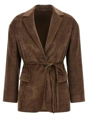 Brunello Cucinelli Velvet Blazer - Brown