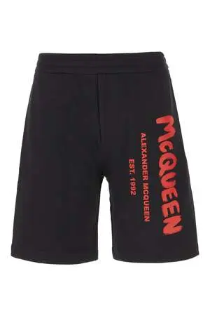 Alexander McQueen Logo Print Casual Shorts - Multicolor