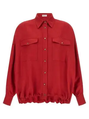 Brunello Cucinelli Twill Shirt - Red