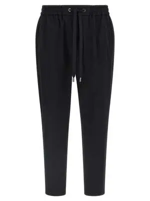Dolce & Gabbana Logo Plaque Pants - Black