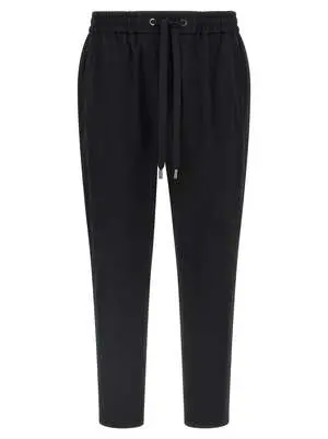 Dolce & Gabbana Logo Plaque Pants - Black