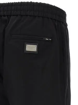 Dolce & Gabbana Logo Plaque Pants - Black