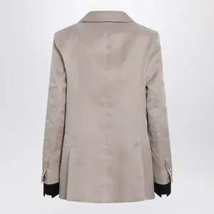 Max Mara Oversized Linen And Organza Blazer