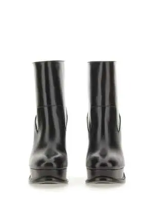 Alexander McQueen Leather Platform Boots