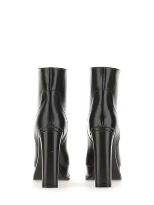 Alexander McQueen Leather Platform Boots