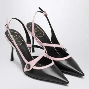 ROGER VIVIER Leather Slingback Pumps - Black