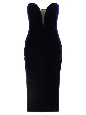 TOM FORD Velvet Midi Dress - Blue