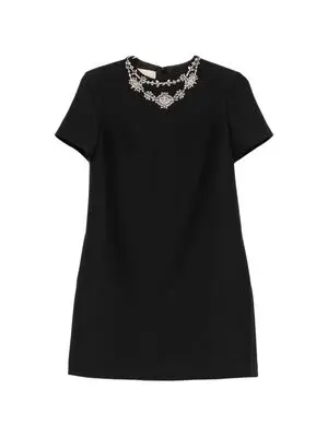 Valentino Garavani Wool And Silk Blend Mini Dress - Multicolor